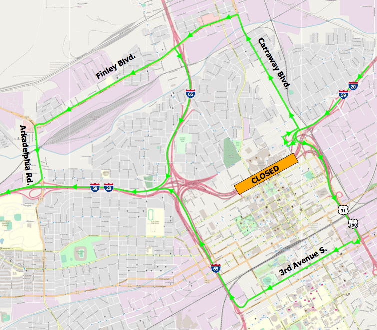 ALDOT has released detour routes in preparation for the 59/20 bridge ...