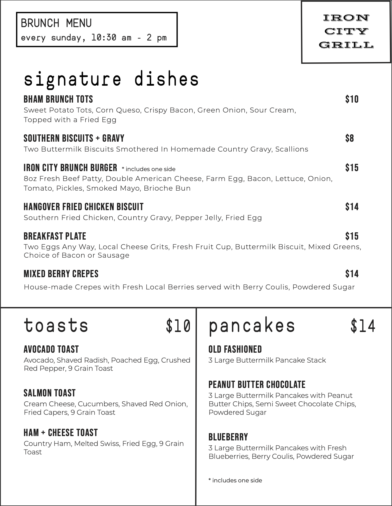 Check out Iron City Grill's brand-new brunch menu [Photos] | Bham Now