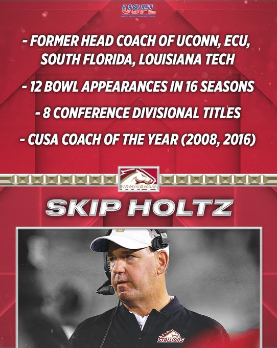 The Birmingham Stallions names Skip Holtz as new head coach | Bham Now