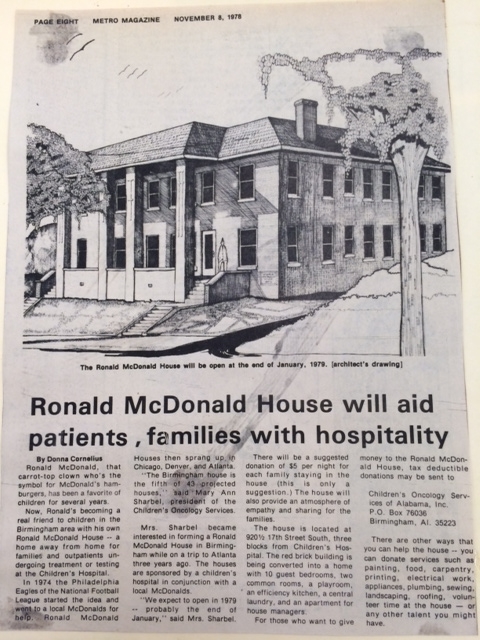 45 years + counting—bringing the Ronald McDonald House to Birmingham ...