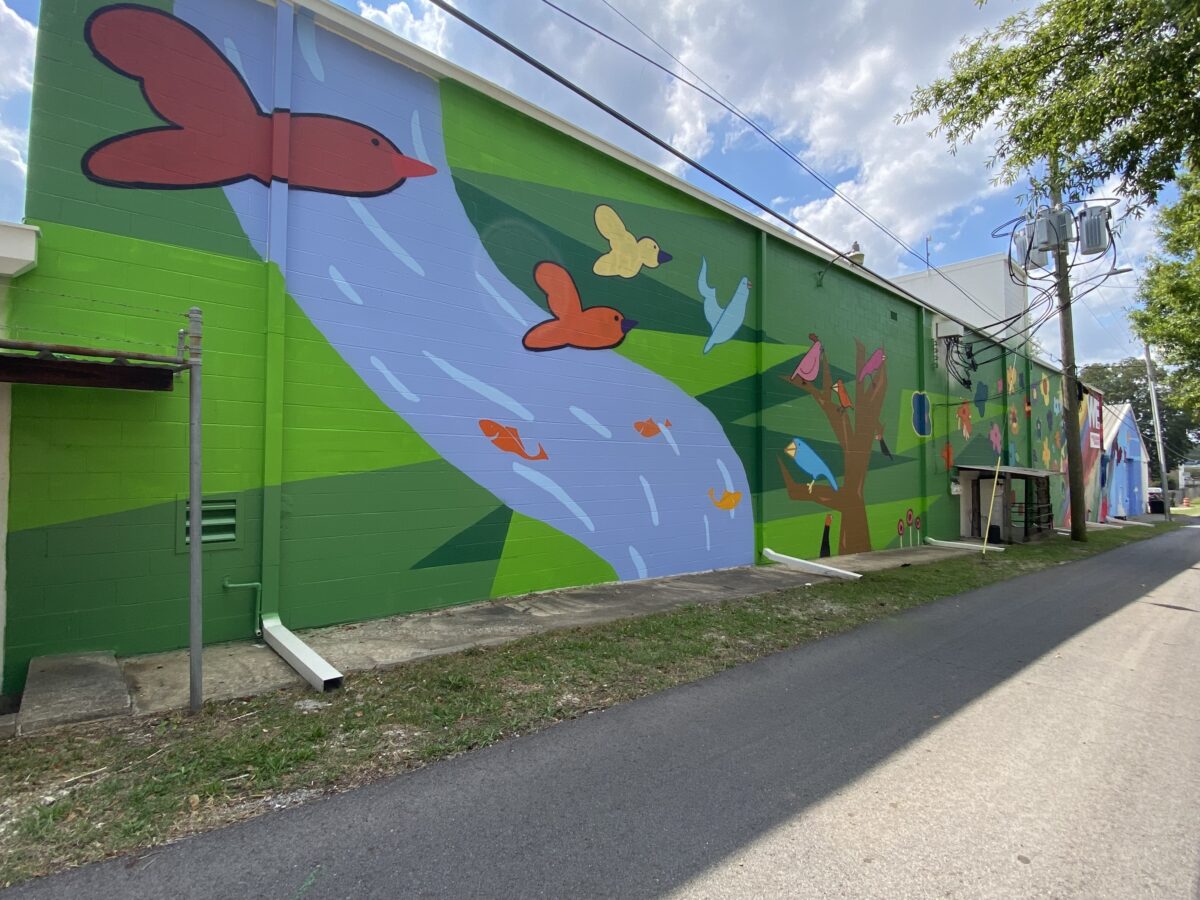 See the new inspirational 200 ft. wide mural along the Hugh Kaul Trail ...